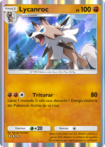 Lycanroc (Guardianes Celestiales 100 TCG Pocket) - WikiDex, la enciclopedia Pokémon