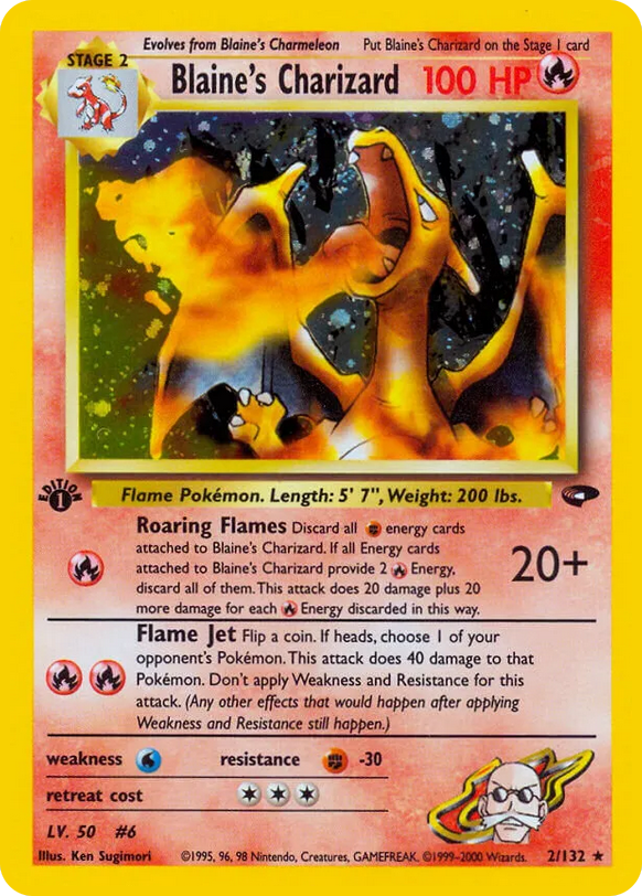 Blaine's Charizard (Gym Challenge TCG) - WikiDex, la enciclopedia Pokémon