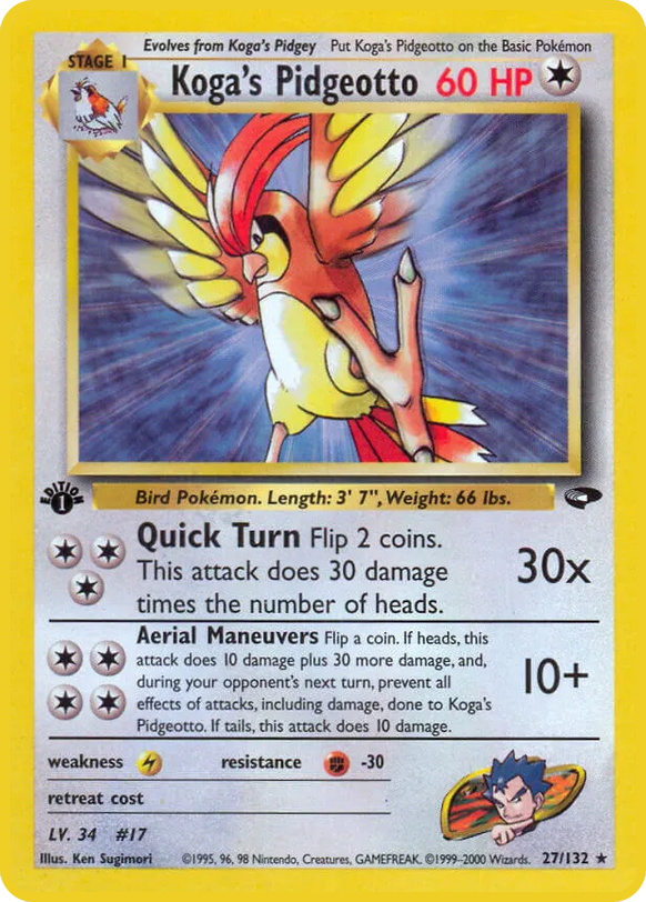 Koga's Pidgeotto (Gym Challenge TCG) - WikiDex, la enciclopedia Pokémon
