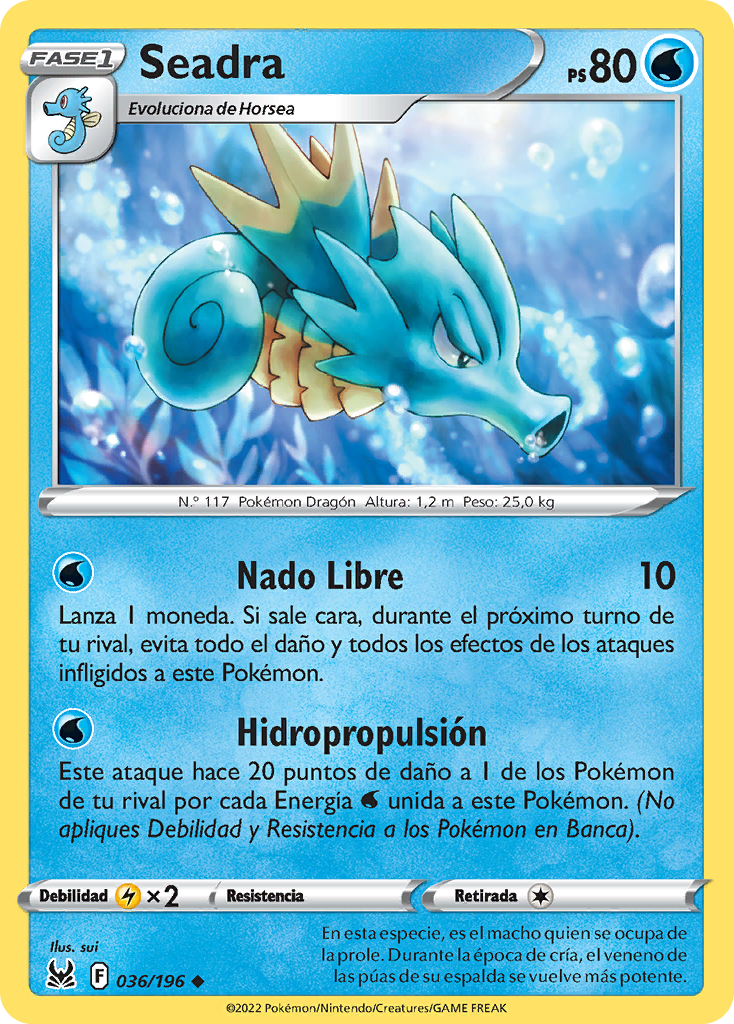 Seadra (Origen Perdido TCG) - WikiDex, la enciclopedia Pokémon