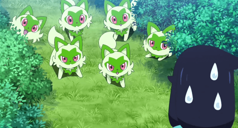 Archivo:EP1276 Grupo de Sprigatito.png - WikiDex, la enciclopedia Pokémon