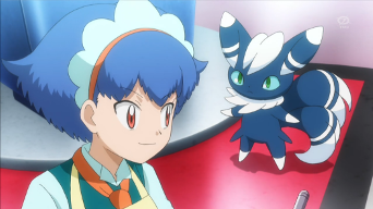Archivo:EP883 Meowstic de Miette.png - WikiDex, la enciclopedia Pokémon