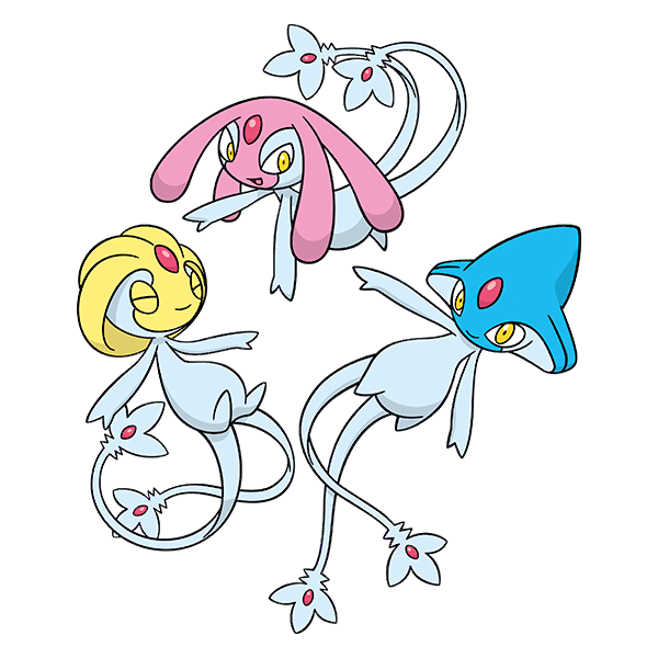 Archivo:Uxie, Mesprit y Azelf (dream world).png - WikiDex, la ...