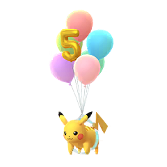 Archivo:Pikachu 5 aniversario GO.png - WikiDex, la enciclopedia Pokémon