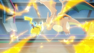 Archivo:EP1102 Pikachu VS Charizard.png - WikiDex, la enciclopedia Pokémon