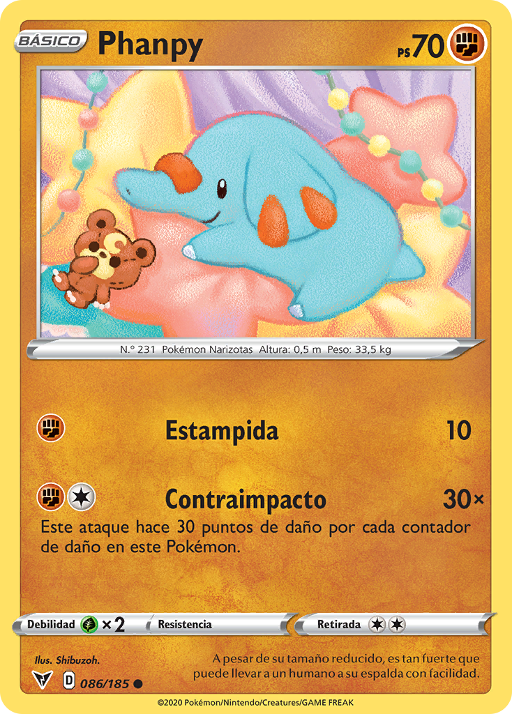 Phanpy (Voltaje Vívido TCG) - WikiDex, la enciclopedia Pokémon