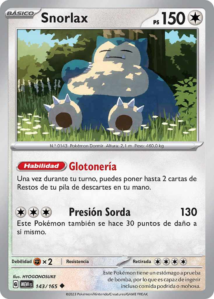 Snorlax (151 TCG) - WikiDex, la enciclopedia Pokémon
