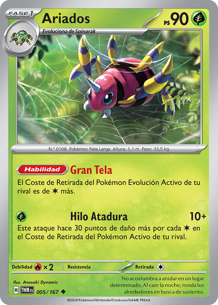 Ariados (Mascarada Crepuscular TCG) - WikiDex, la enciclopedia Pokémon