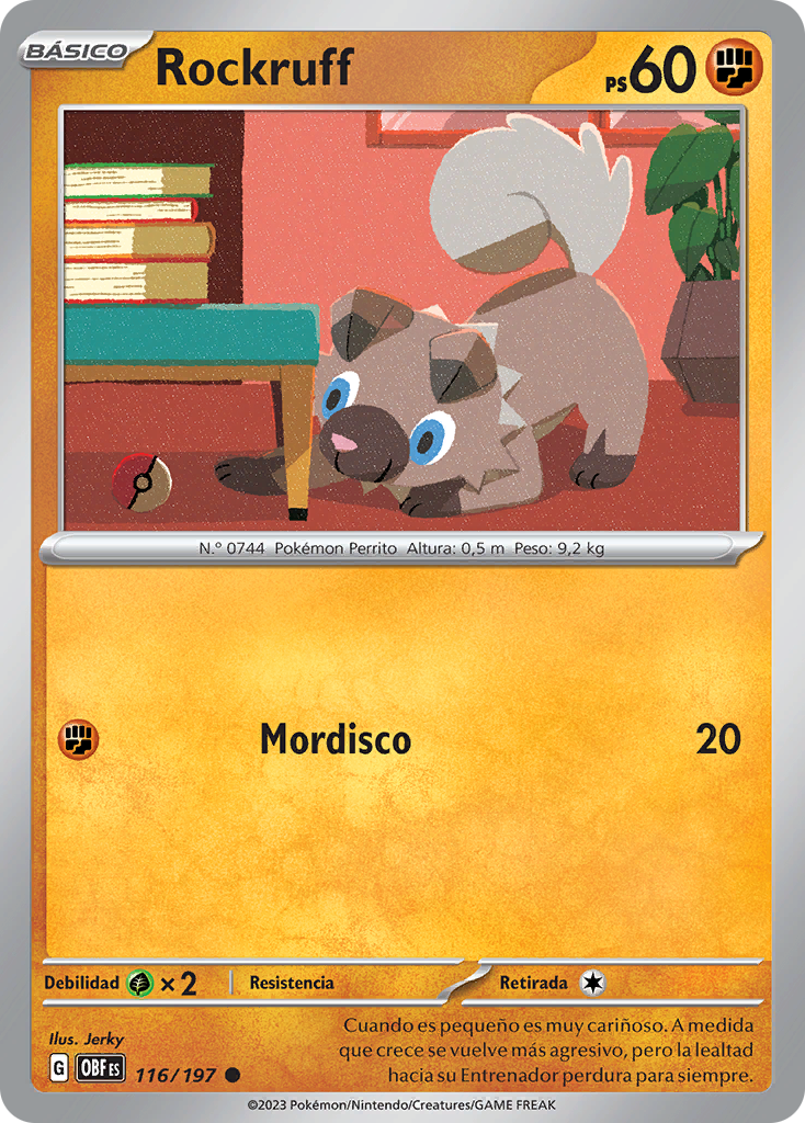 Rockruff (Llamas Obsidianas TCG) - WikiDex, la enciclopedia Pokémon