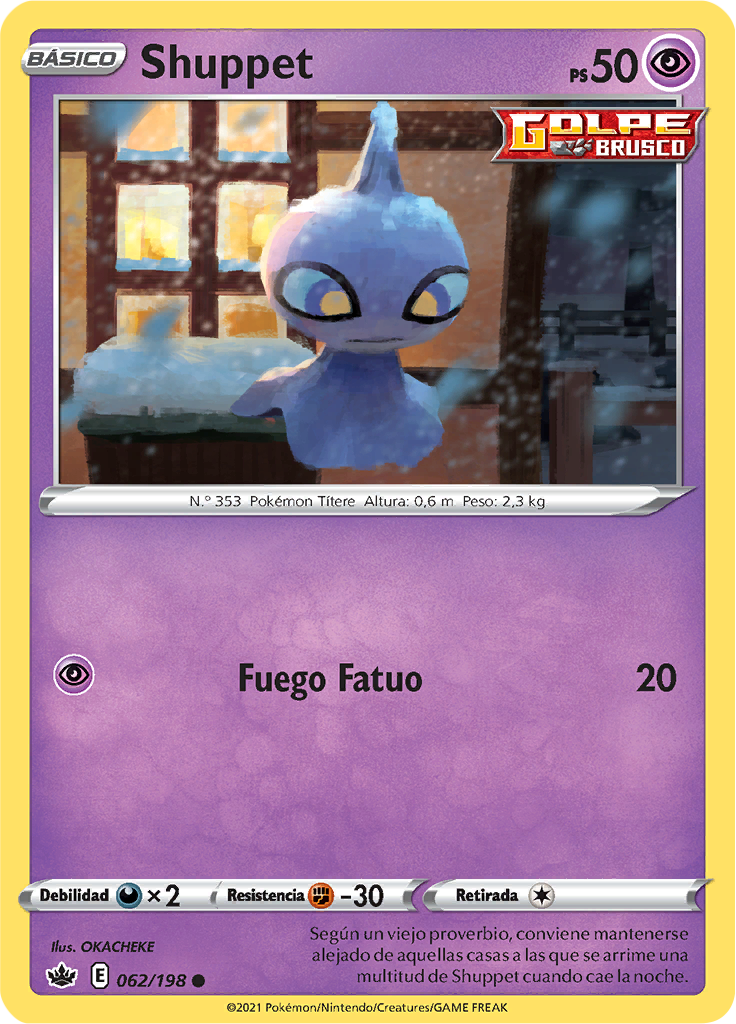 Shuppet (Reinado Escalofriante TCG) - WikiDex, la enciclopedia Pokémon