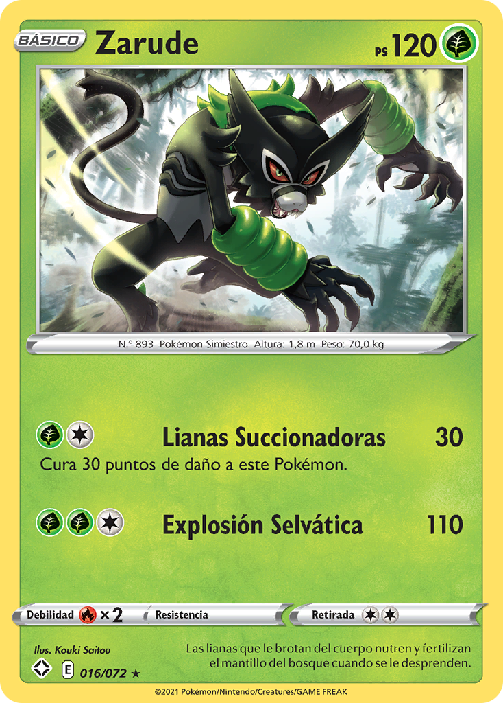 Zarude (Destinos Brillantes TCG) - WikiDex, la enciclopedia Pokémon