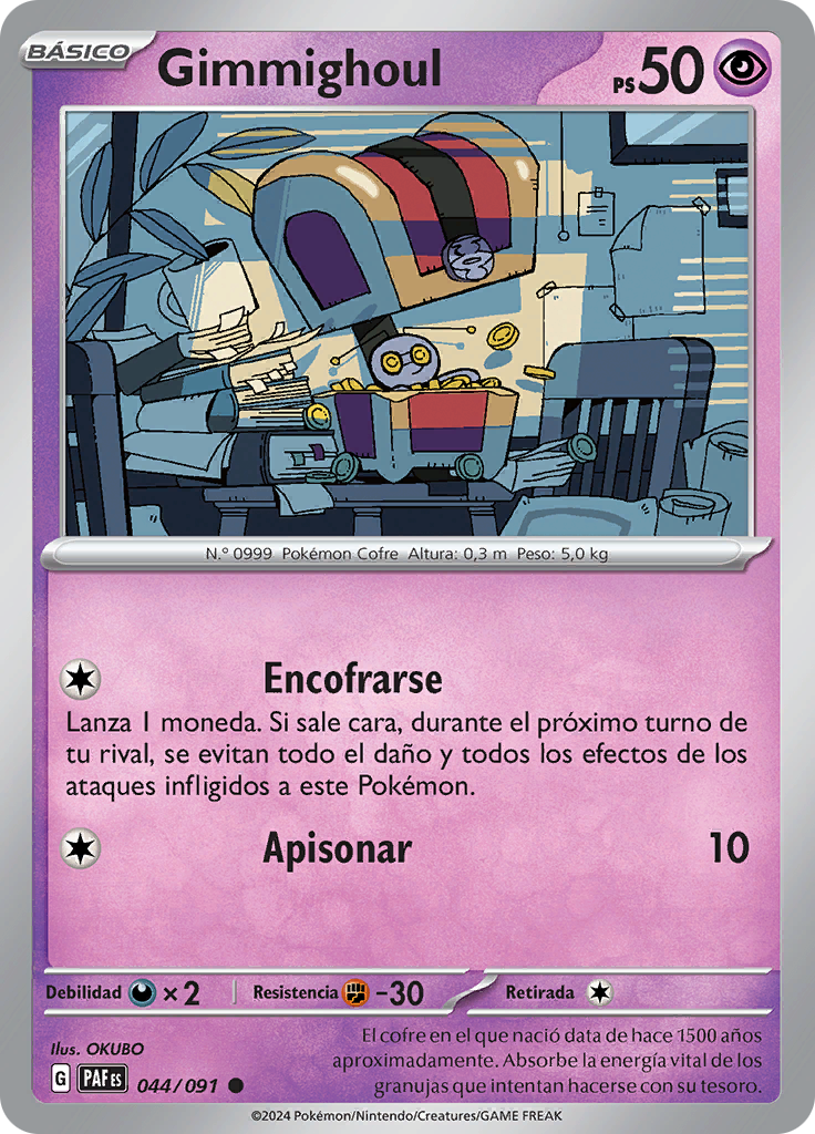 Gimmighoul (Destinos de Paldea TCG) - WikiDex, la enciclopedia Pokémon