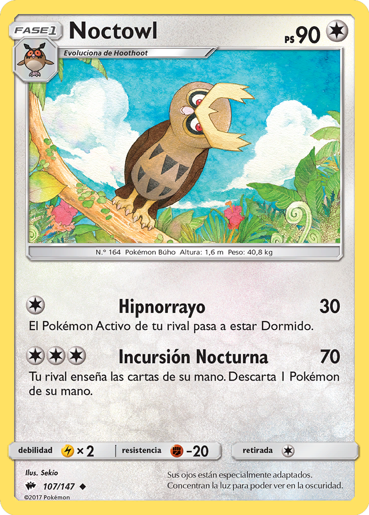 Noctowl (Sombras Ardientes TCG) - WikiDex, la enciclopedia Pokémon