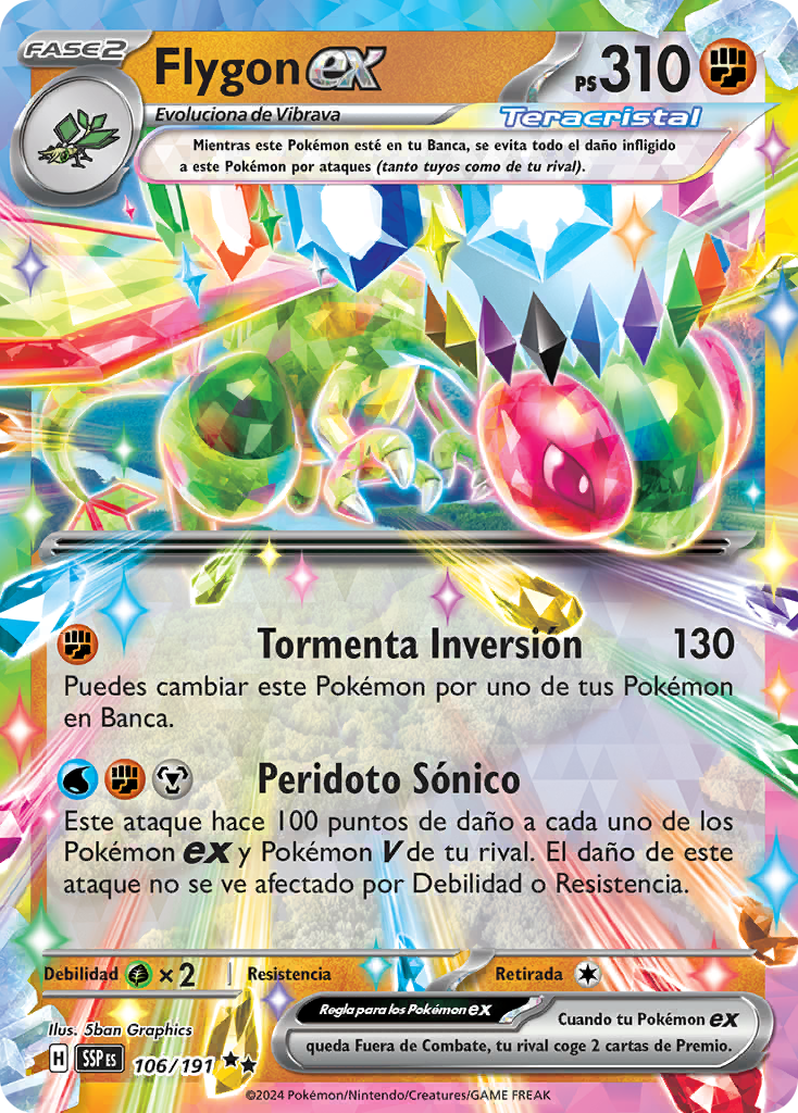 Flygon ex (Chispas Fulgurantes TCG) - WikiDex, la enciclopedia Pokémon