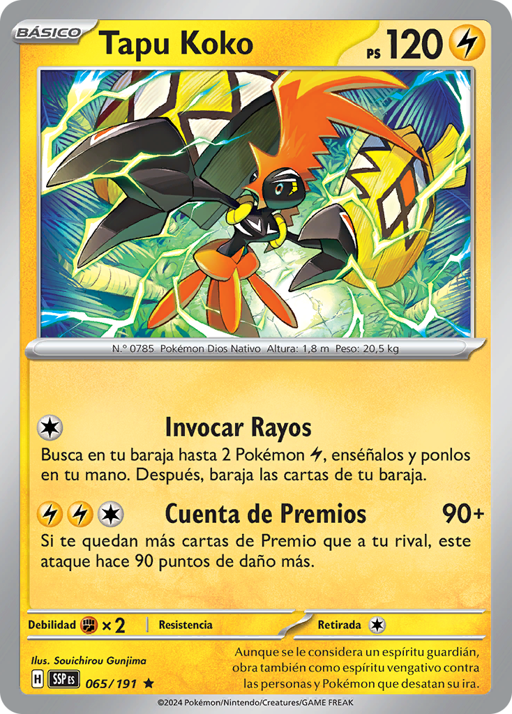 Tapu Koko (Chispas Fulgurantes TCG) - WikiDex, la enciclopedia Pokémon