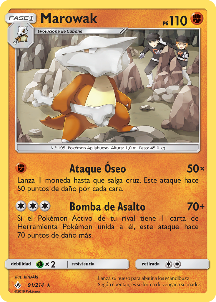Marowak (Vínculos Indestructibles TCG) - WikiDex, la enciclopedia Pokémon