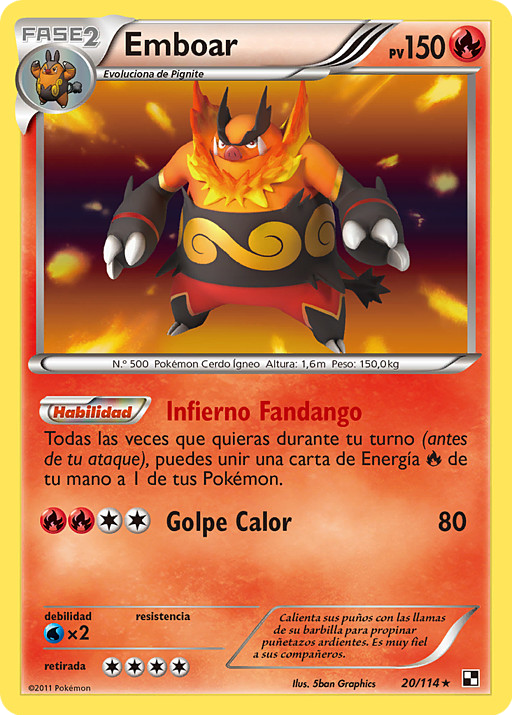 Emboar (Negro y Blanco 20 TCG) - WikiDex, la enciclopedia Pokémon
