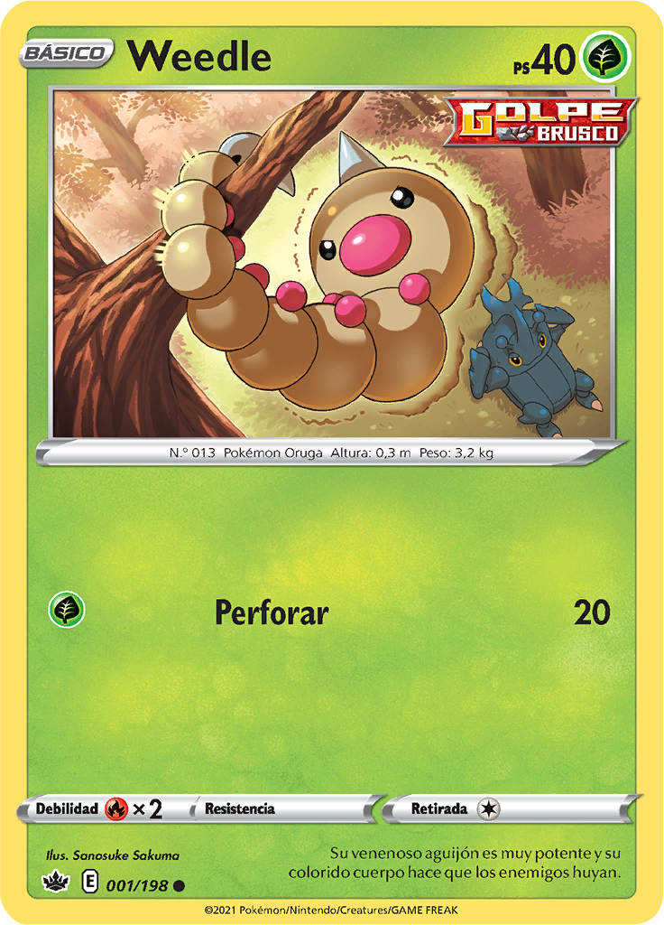 Weedle (Reinado Escalofriante TCG) - WikiDex, la enciclopedia Pokémon
