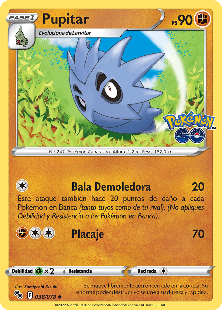 Pupitar (Pokémon GO TCG) - WikiDex, la enciclopedia Pokémon