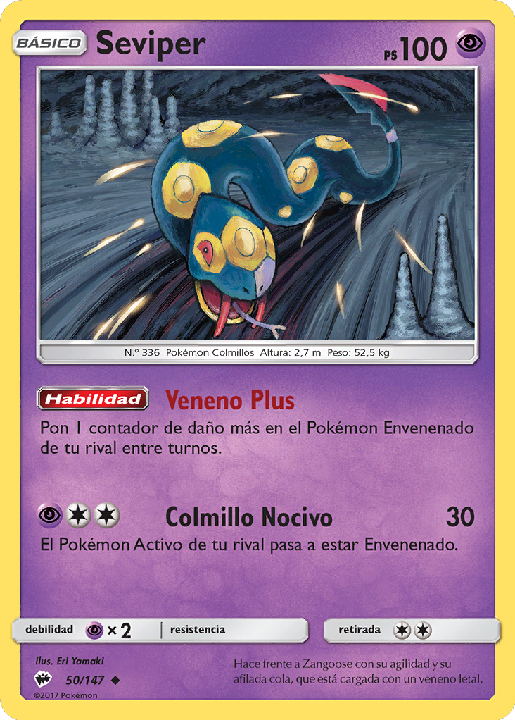 Seviper (Sombras Ardientes TCG) - WikiDex, la enciclopedia Pokémon
