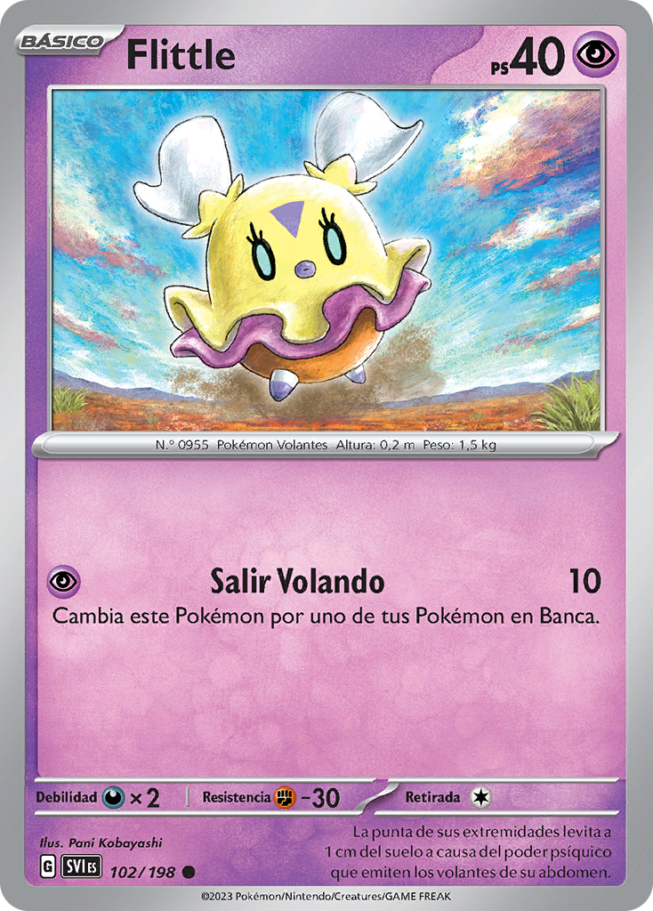 Flittle (Escarlata y Púrpura 102 TCG) - WikiDex, la enciclopedia Pokémon