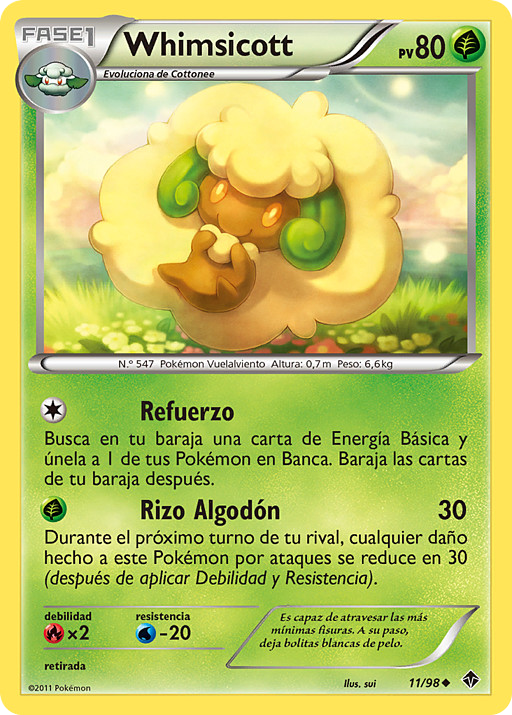 Whimsicott (Fuerzas Emergentes 11 TCG) - WikiDex, la enciclopedia Pokémon