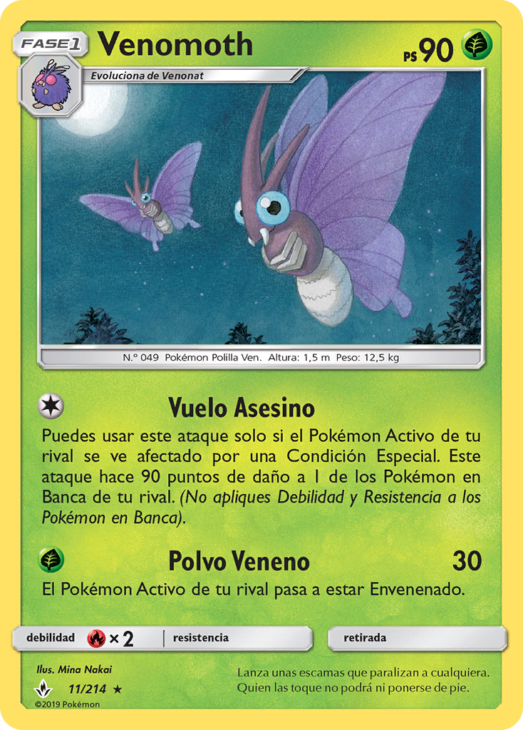 Venomoth (Vínculos Indestructibles TCG) - WikiDex, la enciclopedia Pokémon
