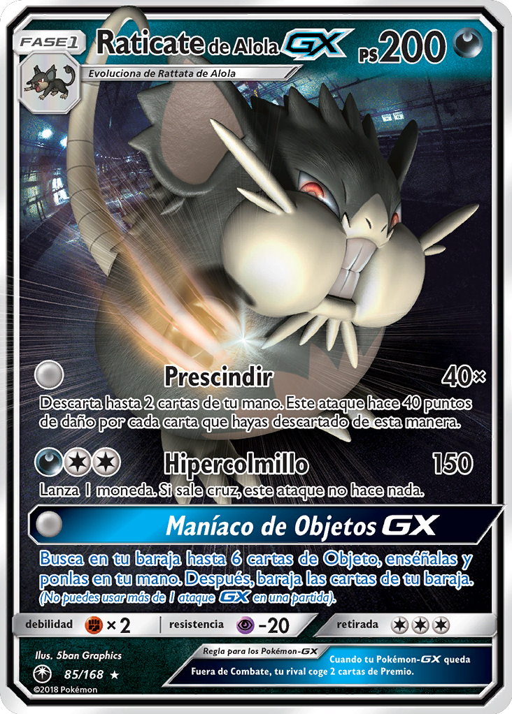 Raticate de Alola-GX (Tormenta Celestial TCG) - WikiDex, la ...