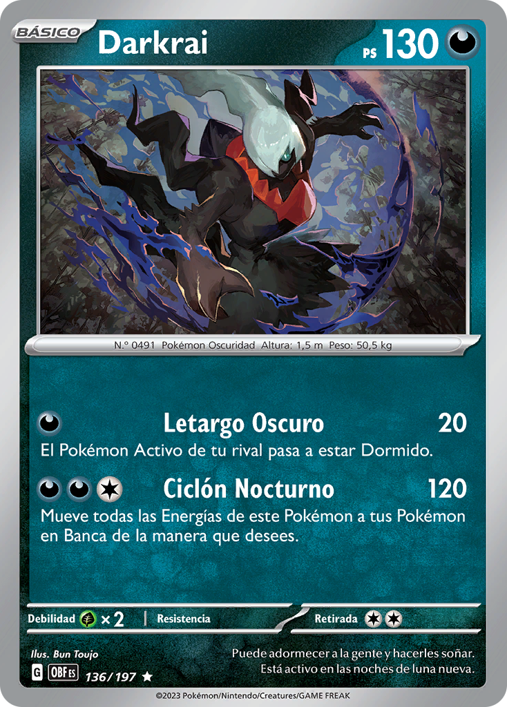 Darkrai (Llamas Obsidianas TCG) - WikiDex, la enciclopedia Pokémon