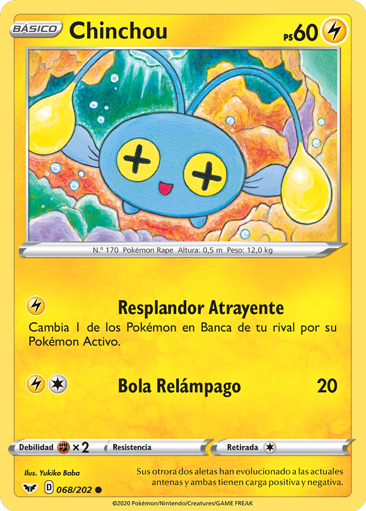 Chinchou (Espada y Escudo 68 TCG) - WikiDex, la enciclopedia Pokémon