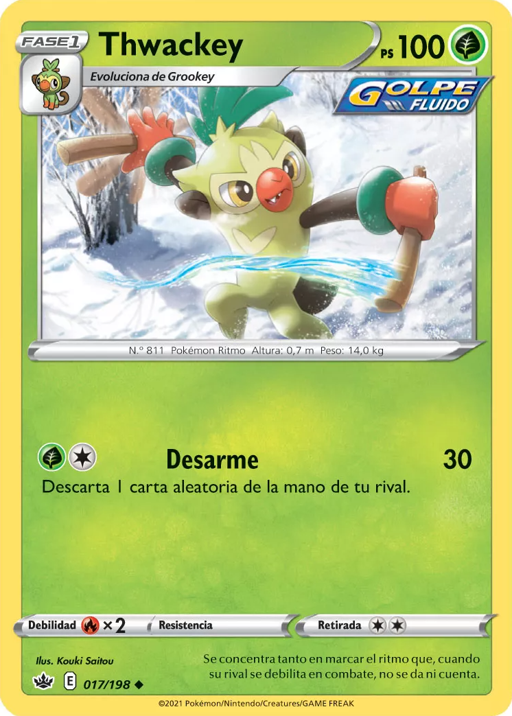 Thwackey (Reinado Escalofriante TCG) - WikiDex, la enciclopedia Pokémon