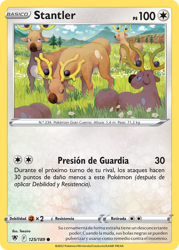 Stantler (Resplandor Astral TCG) - WikiDex, la enciclopedia Pokémon