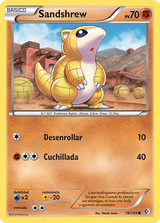 Sandshrew (Fronteras Cruzadas TCG) - WikiDex, la enciclopedia Pokémon