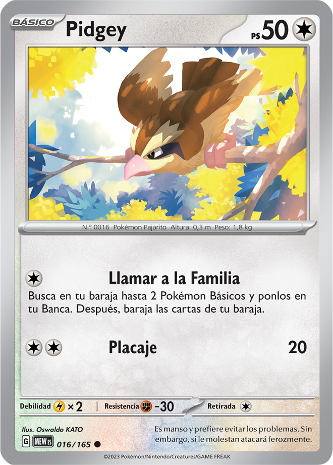 Pidgey (151 TCG) - WikiDex, la enciclopedia Pokémon