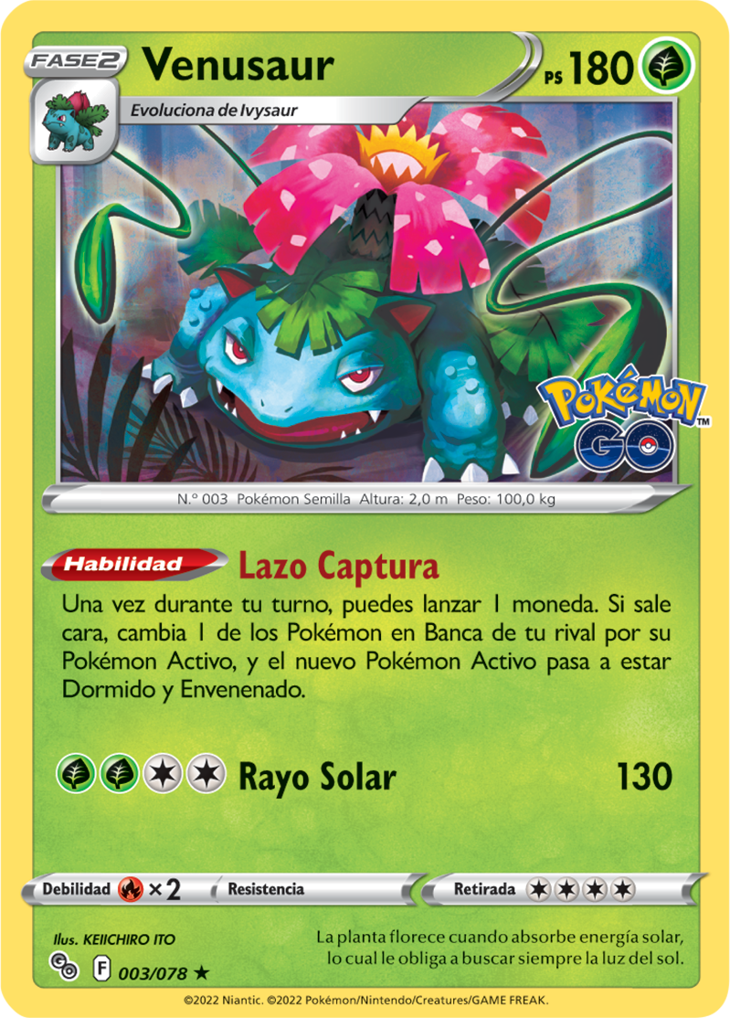 Venusaur (Pokémon GO TCG) - WikiDex, la enciclopedia Pokémon