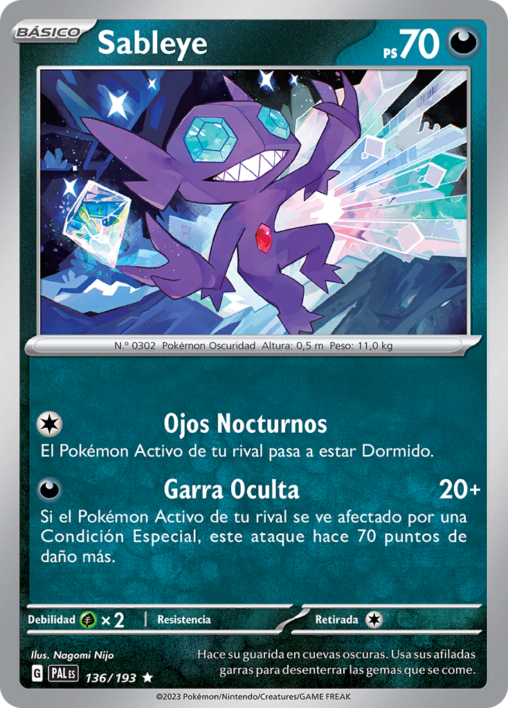 Sableye (Evoluciones en Paldea TCG) - WikiDex, la enciclopedia Pokémon