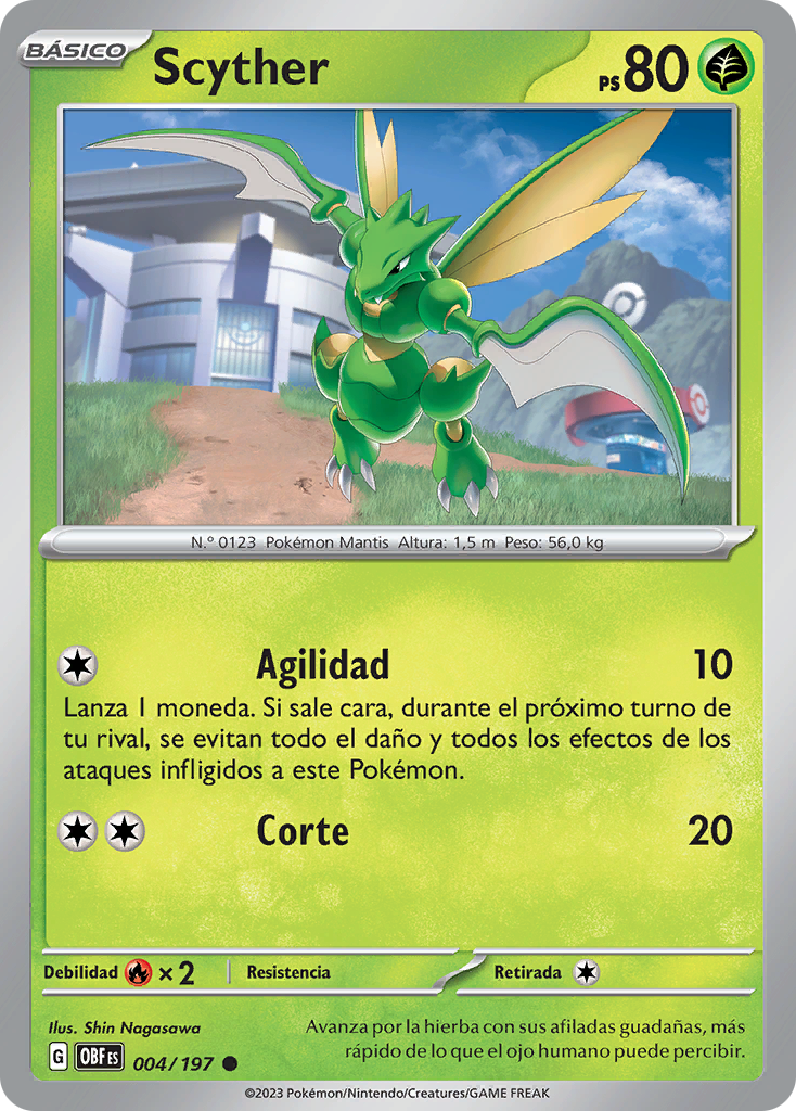 Scyther (Llamas Obsidianas TCG) - WikiDex, la enciclopedia Pokémon