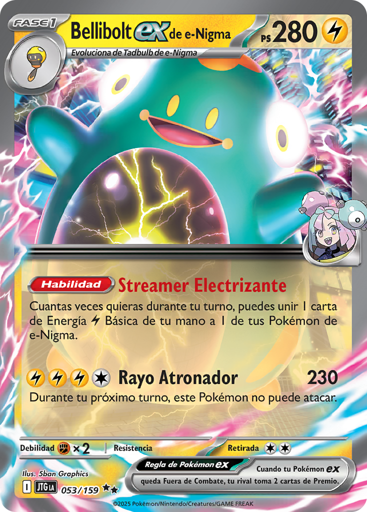 Bellibolt ex de e-Nigma (Aventuras Compartidas TCG)/Bellibolt ex de e-Nigma (Juntos de Aventuras ...
