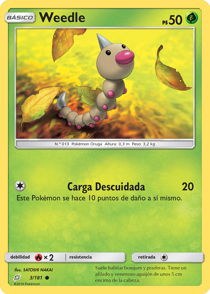 Weedle (Unión de Aliados 3 TCG) - WikiDex, la enciclopedia Pokémon