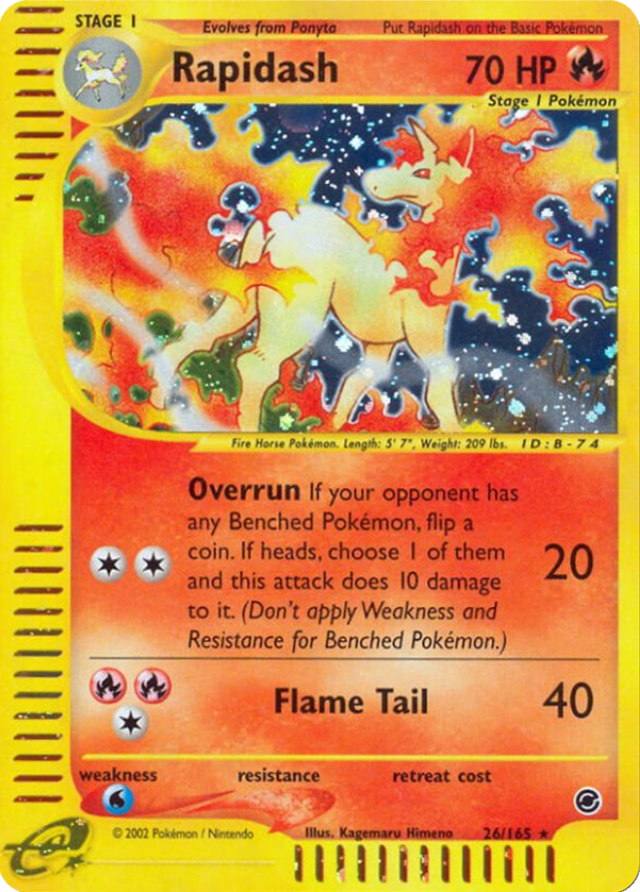 Rapidash (Expedition Base Set TCG) - WikiDex, la enciclopedia Pokémon