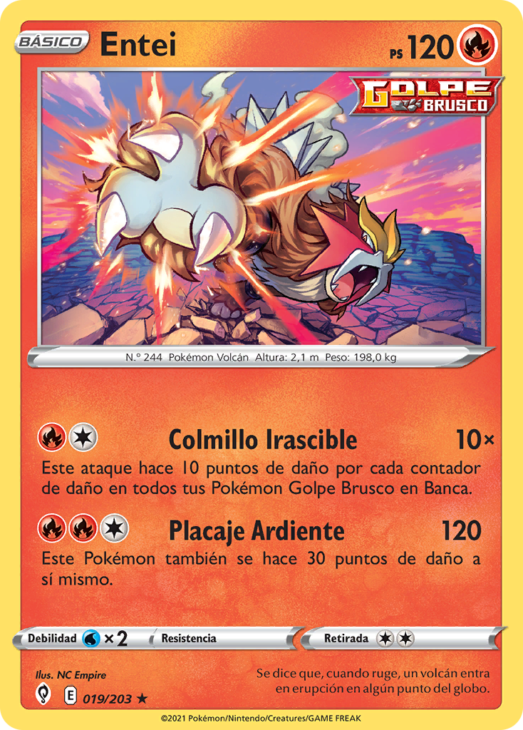 Entei (Cielos Evolutivos TCG) - WikiDex, la enciclopedia Pokémon