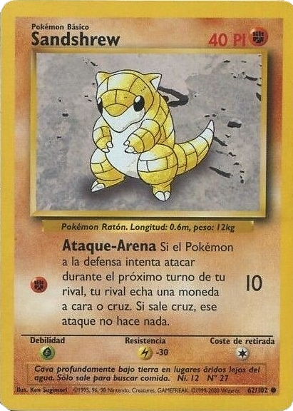 Sandshrew (Base Set TCG) - WikiDex, la enciclopedia Pokémon