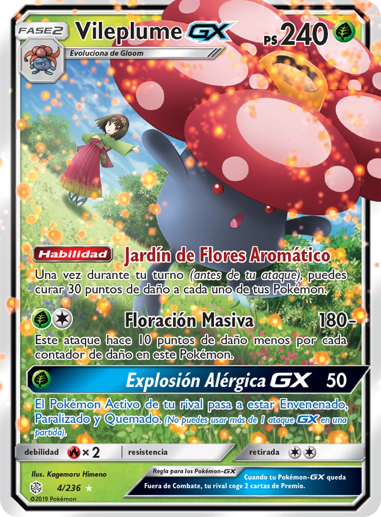 Vileplume-GX (Eclipse Cósmico TCG) - WikiDex, la enciclopedia Pokémon