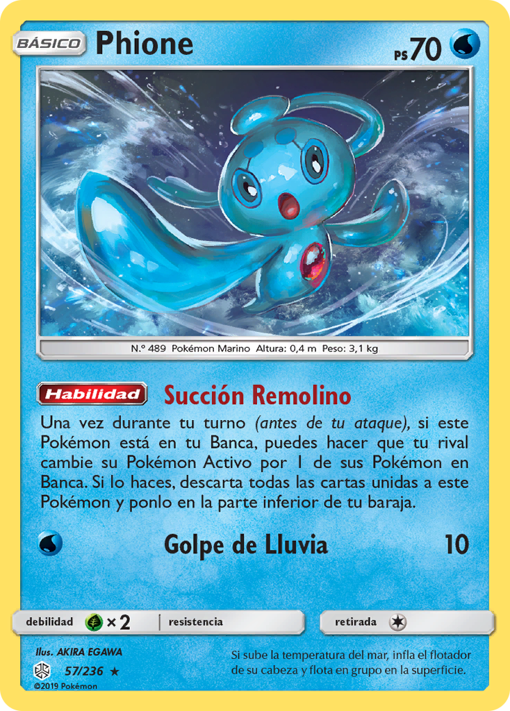 Phione (Eclipse Cósmico TCG) - WikiDex, la enciclopedia Pokémon
