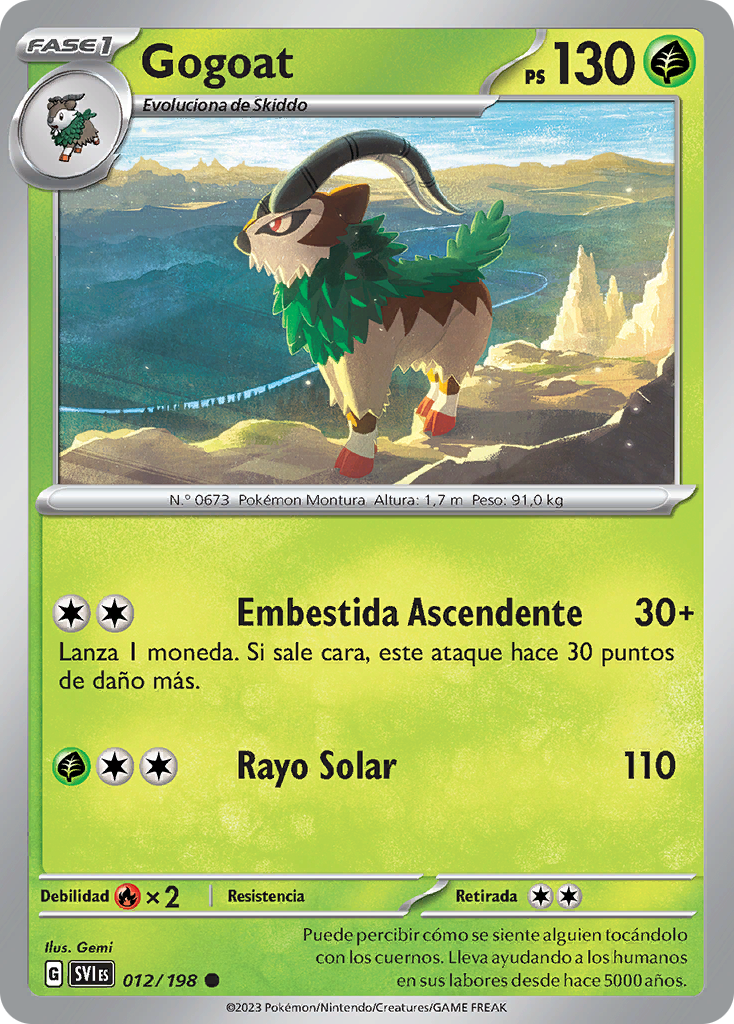 Gogoat (Escarlata y Púrpura TCG) - WikiDex, la enciclopedia Pokémon