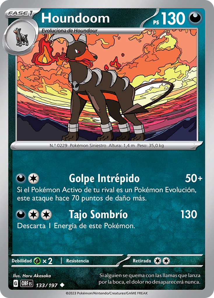 Houndoom (Llamas Obsidianas TCG) - WikiDex, la enciclopedia Pokémon