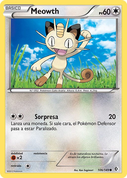 Meowth (Fronteras Cruzadas TCG) - WikiDex, la enciclopedia Pokémon