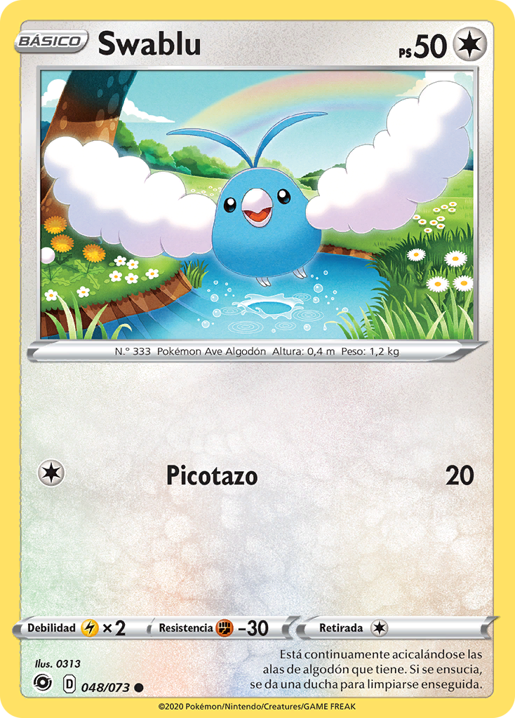 Swablu (Camino de Campeones TCG) - WikiDex, la enciclopedia Pokémon