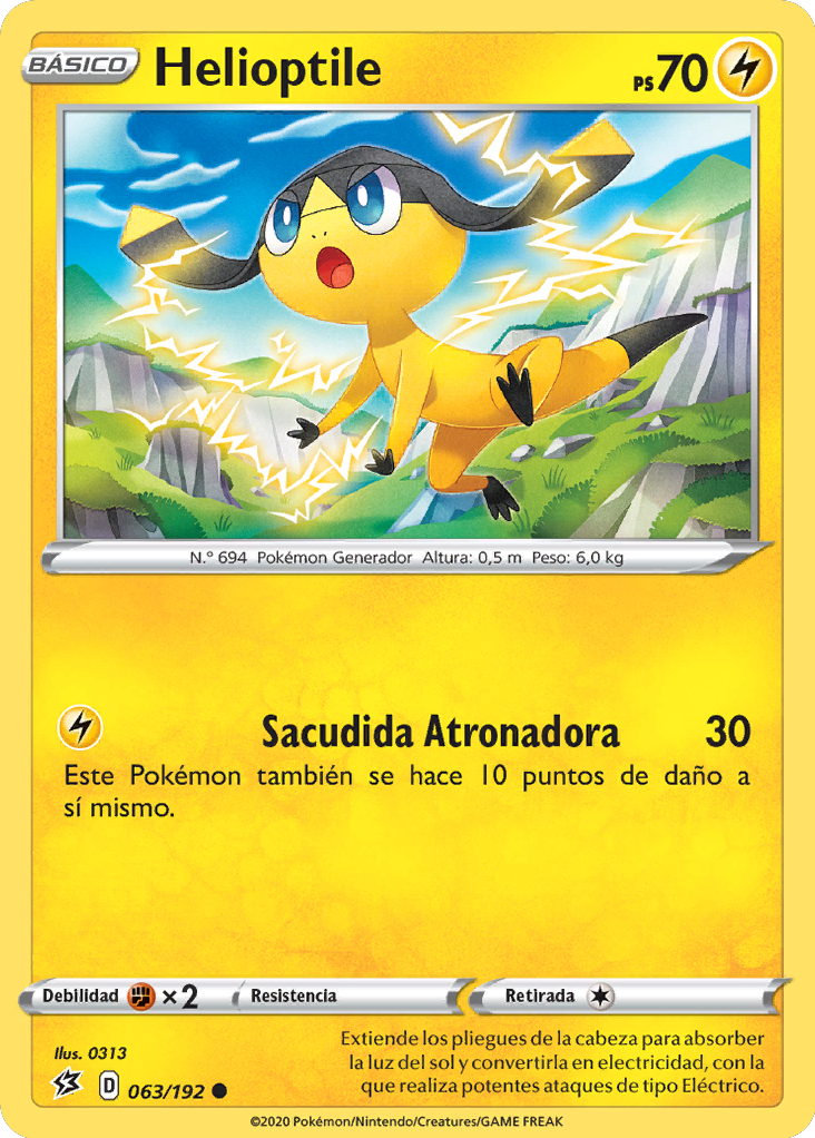 Helioptile (Choque Rebelde TCG) - WikiDex, la enciclopedia Pokémon