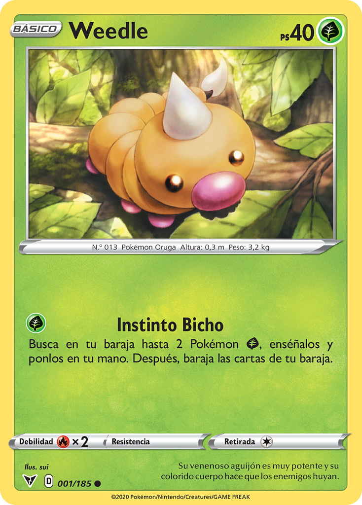Weedle (Voltaje Vívido TCG) - WikiDex, la enciclopedia Pokémon